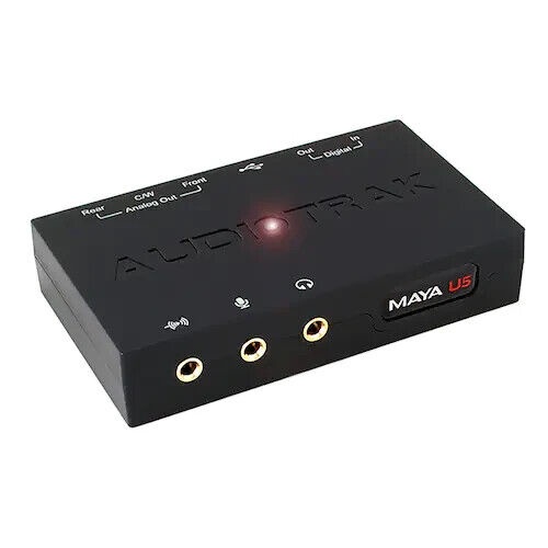 Placa de Som externa Maya u5 Audio Trak 5.1 DAC SNR 110dB Stereo ...