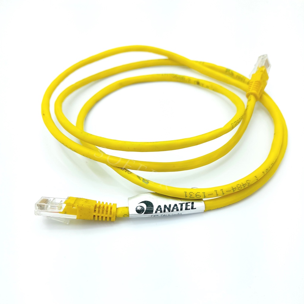 Kit 5 Fio Cabos de Rede Cat.5 Internet Modem Ethernet 1,5m | Shopee Brasil