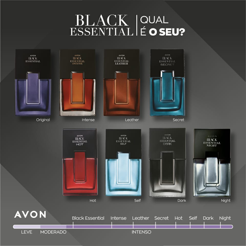 AVON BLACK ESSENTIAL - 100ml | Shopee Brasil