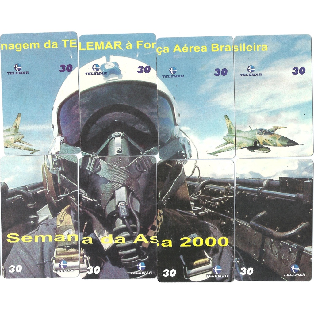 Coleção de Cartões Série completa força aérea brasileira 10 cartões da ...