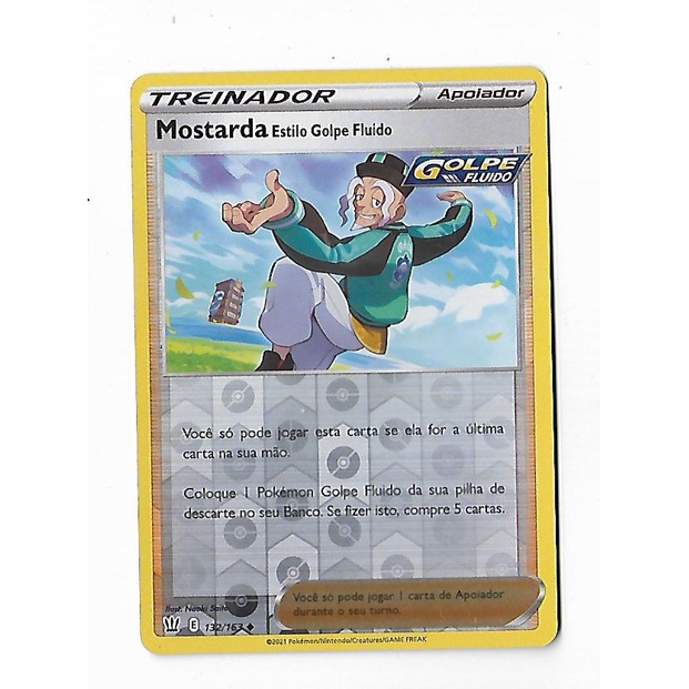 Pokemon Mostarda Estilo Golpe Fluído Reverse Foil Espada e Escudo Estilos de Batalha | Shopee Brasil