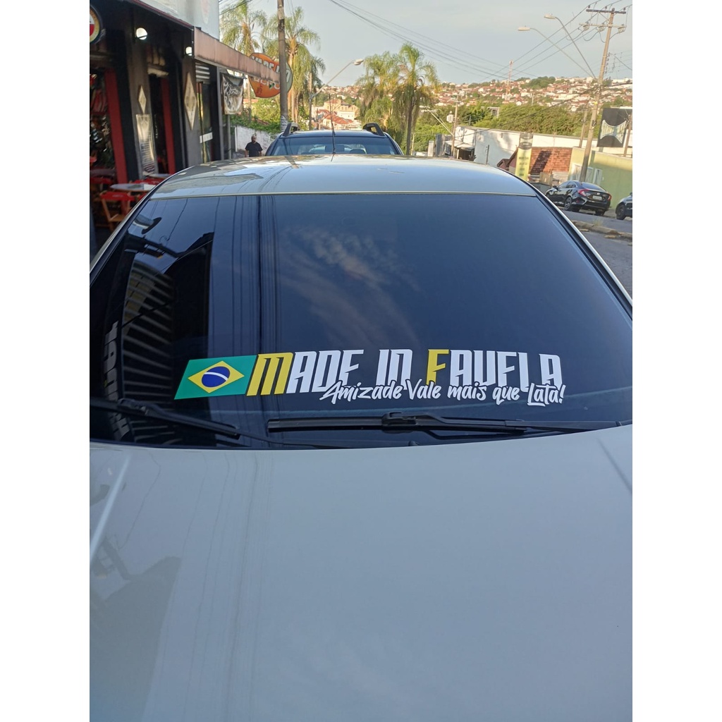 Made In Favela Adesivo Premium Faixa Parabrisa Tuning tamanho grande ...