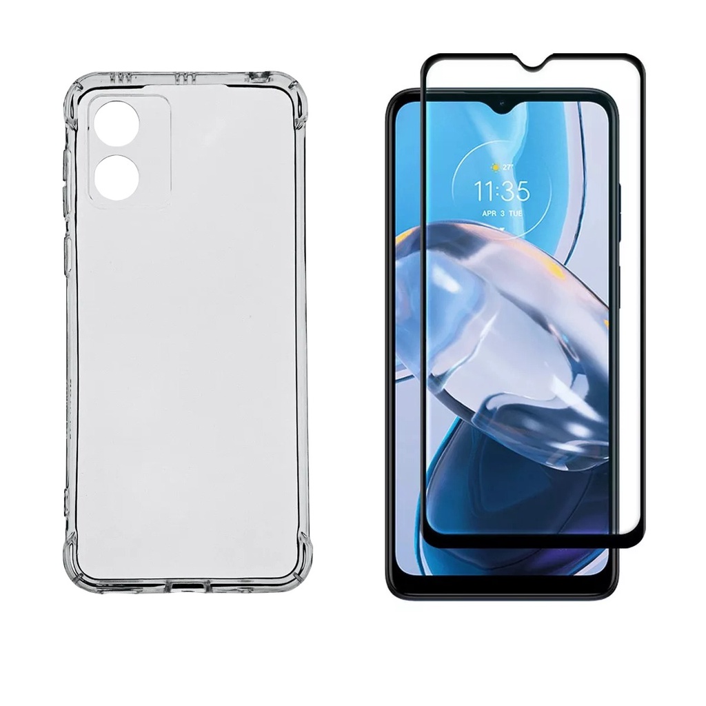 Para Motorola Moto E13 Capa Capinha Anti Impacto Pelicula De Vidro