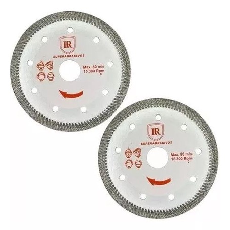 Kit 2 Disco De Corte Diamantado 110mm Porcelanato Turbo Ultra Fino Furo De 20mm | Shopee Brasil