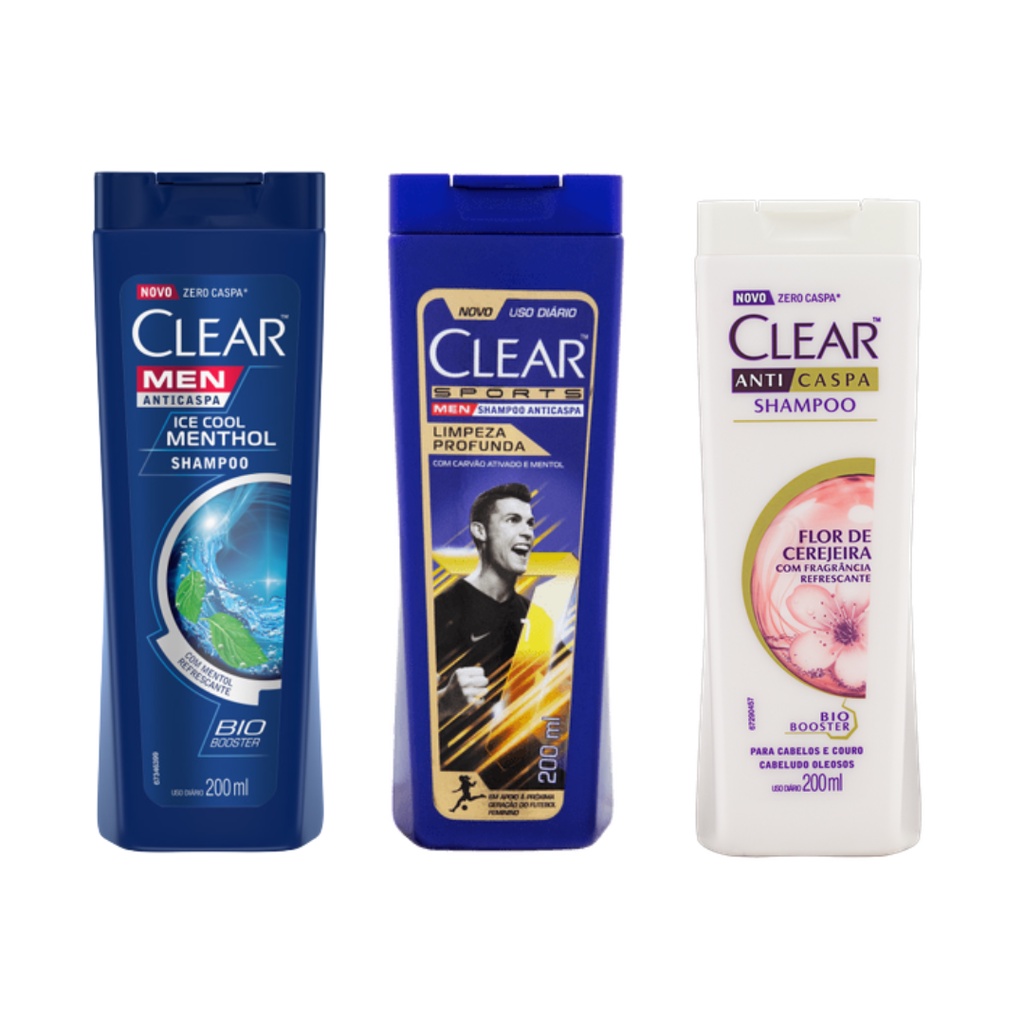 Shampoo Anticaspa Clear men 200ml | Shopee Brasil