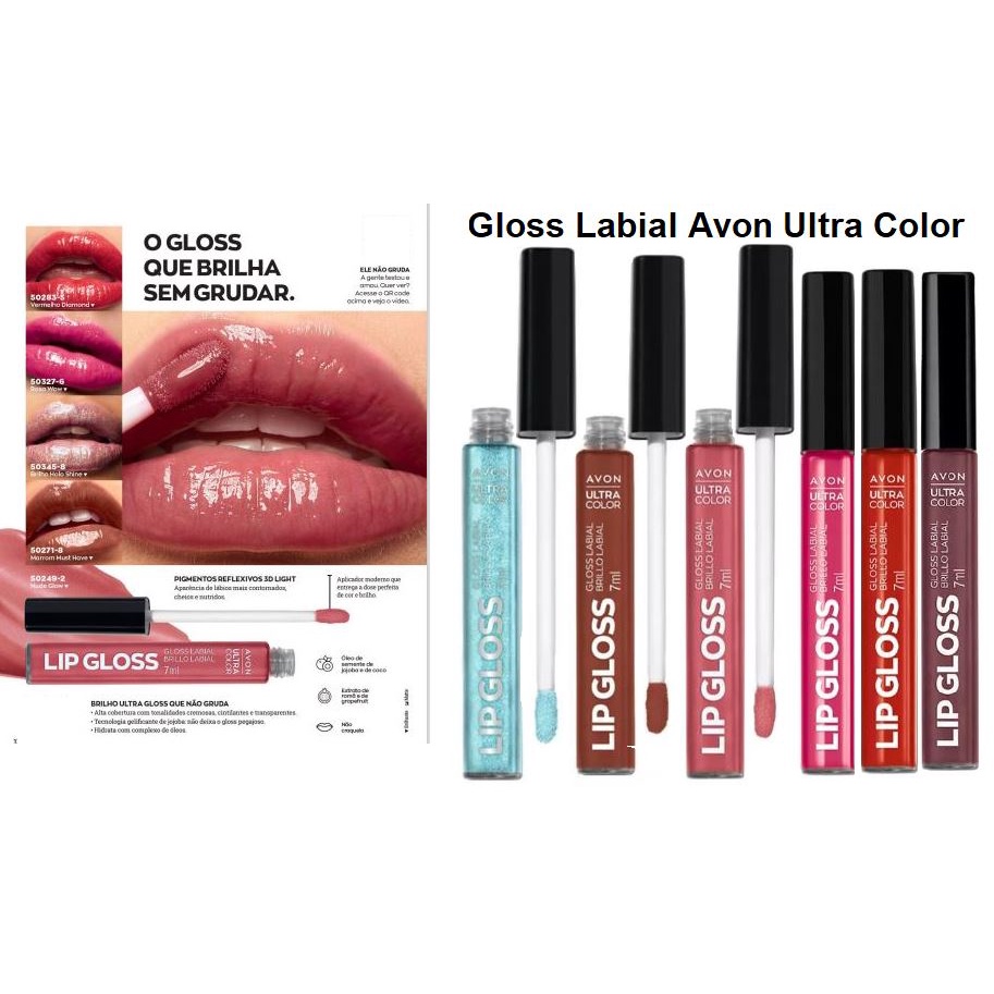 Batom Lip Gloss Labial Avon Ultra Color 7ml | Shopee Brasil