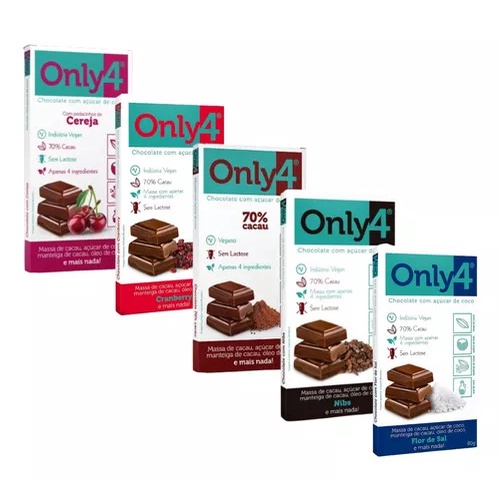 Barra de Chocolate Only4 80g | Shopee Brasil