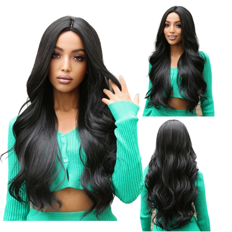 Peruca Orgânica Levemente Ondulada Preta + Wig Cap | Shopee Brasil