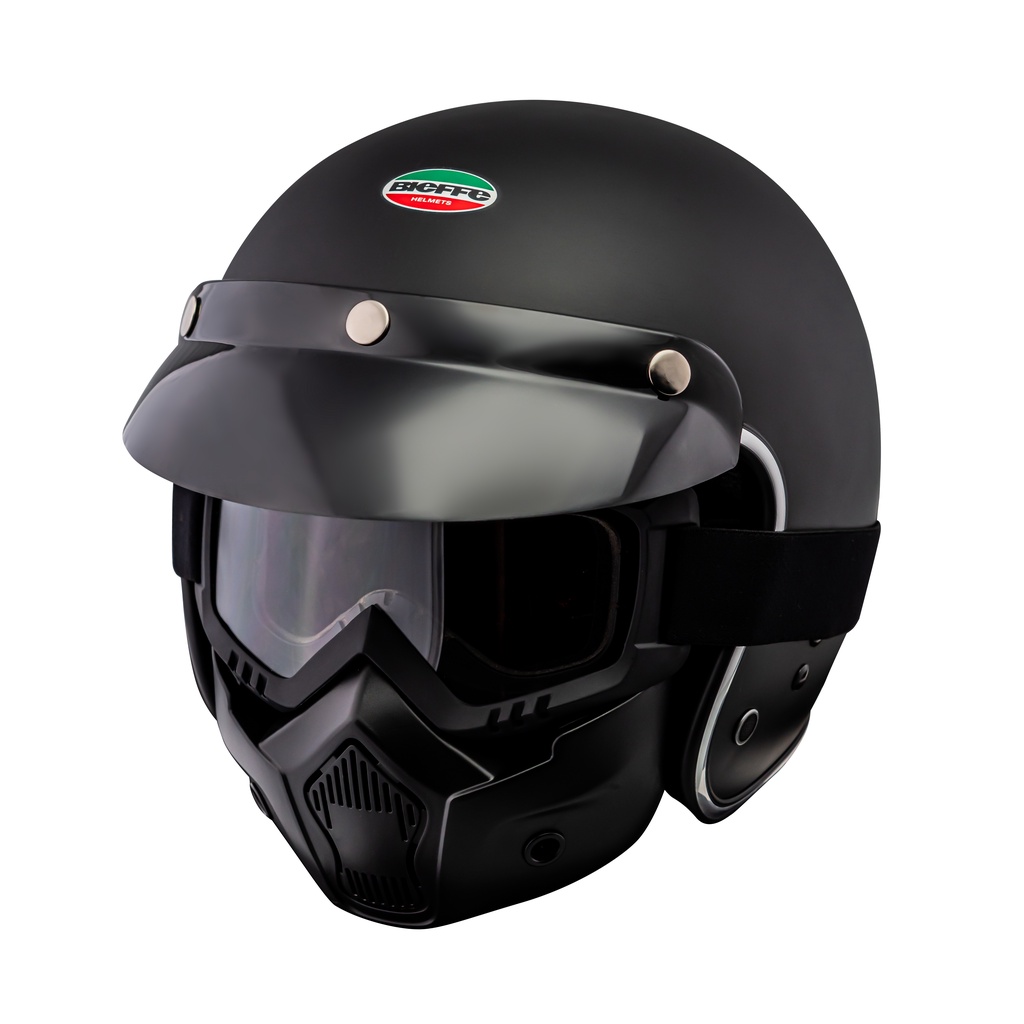 Capacete Custom Bieffe B-45 Classic Preto Fosco | Shopee Brasil