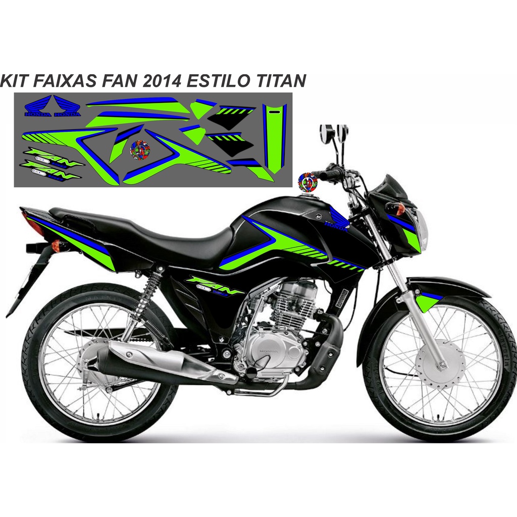 KIT FAIXAS ADESIVAS FAN 2014 ESTILO TITAN | Shopee Brasil