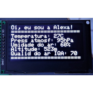 Display Oled 2.42" 128x64 SSD1309 SPI, para Esp32, Raspberry Pi e Arduino | Shopee Brasil