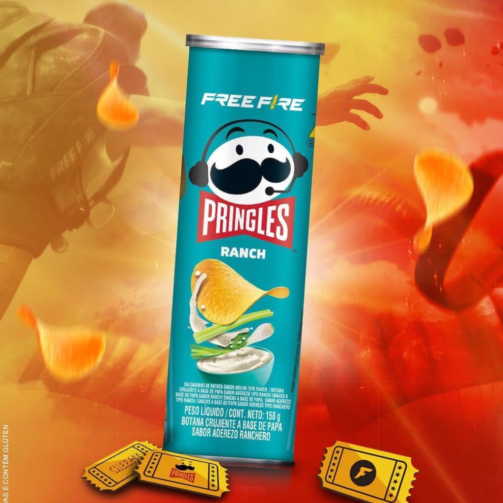 Batata Pringles Ranch Free Fire 158G | Shopee Brasil