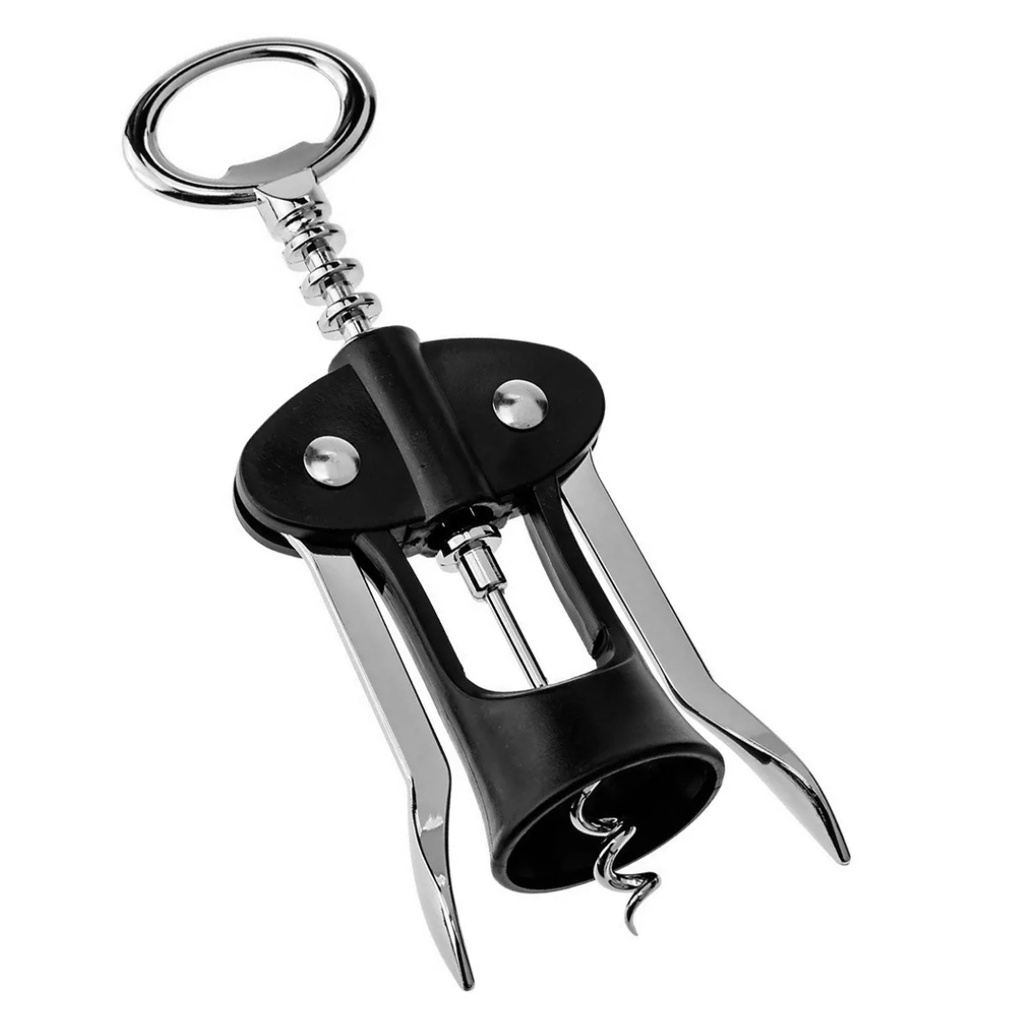 Saca Rolhas Abridor De Vinho Emborrachado Inox Profissional | Shopee Brasil