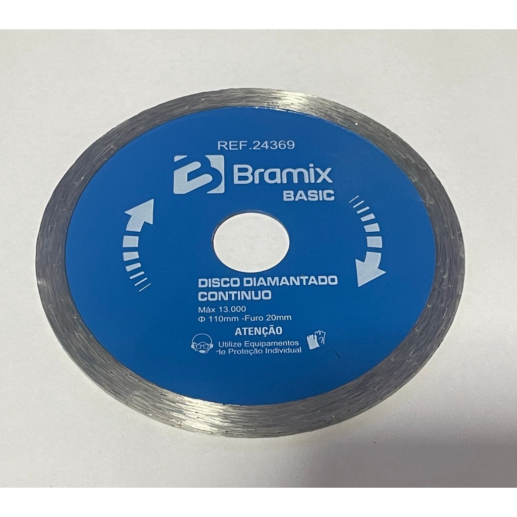 DISCO DIAMANTADO BASIC CONTINUO 110 X 20 - BRAMIX | Shopee Brasil