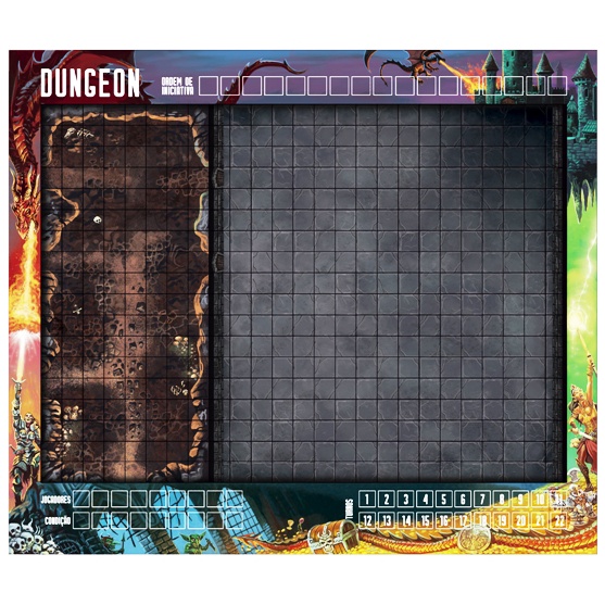 CENÁRIO PARA RPG - PLAYMAT DUNGEON / MAR | Shopee Brasil