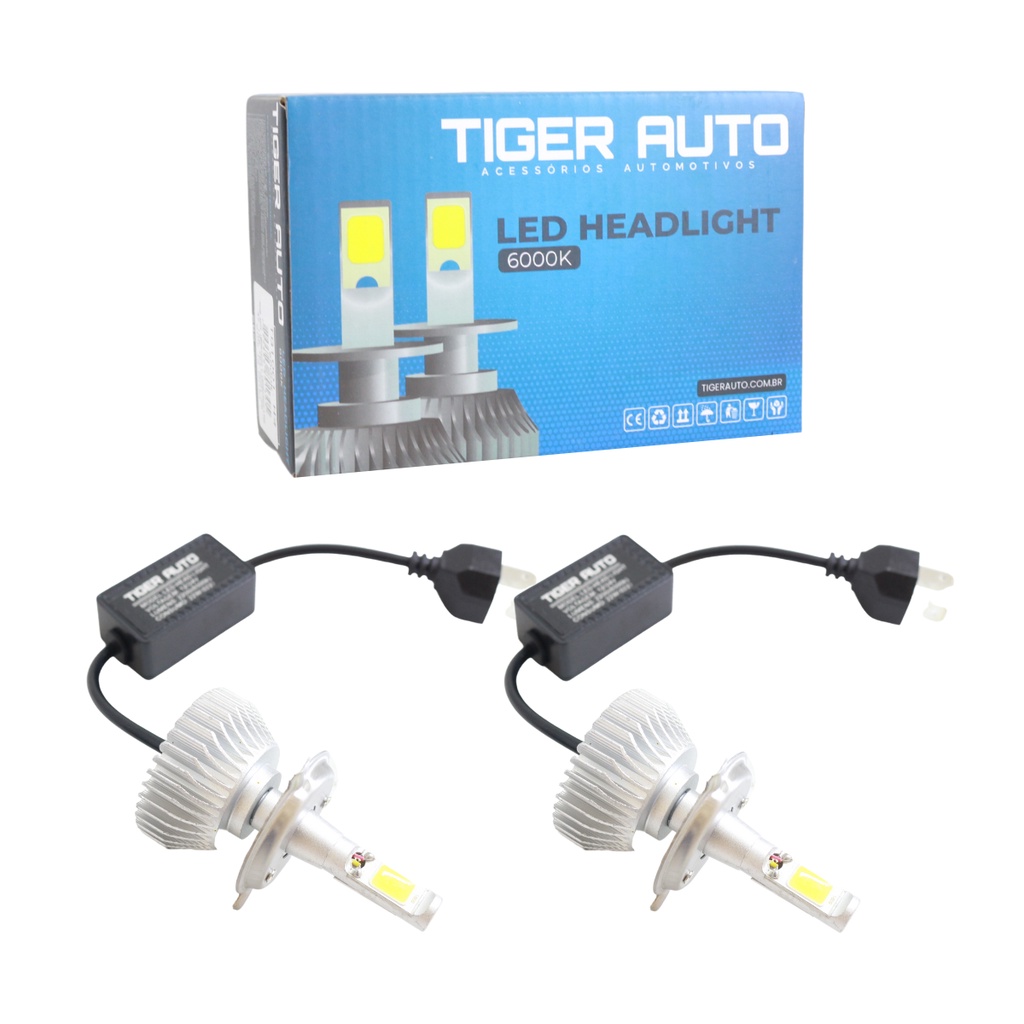 Kit Led H7 Tiger Auto 6000k par | Shopee Brasil