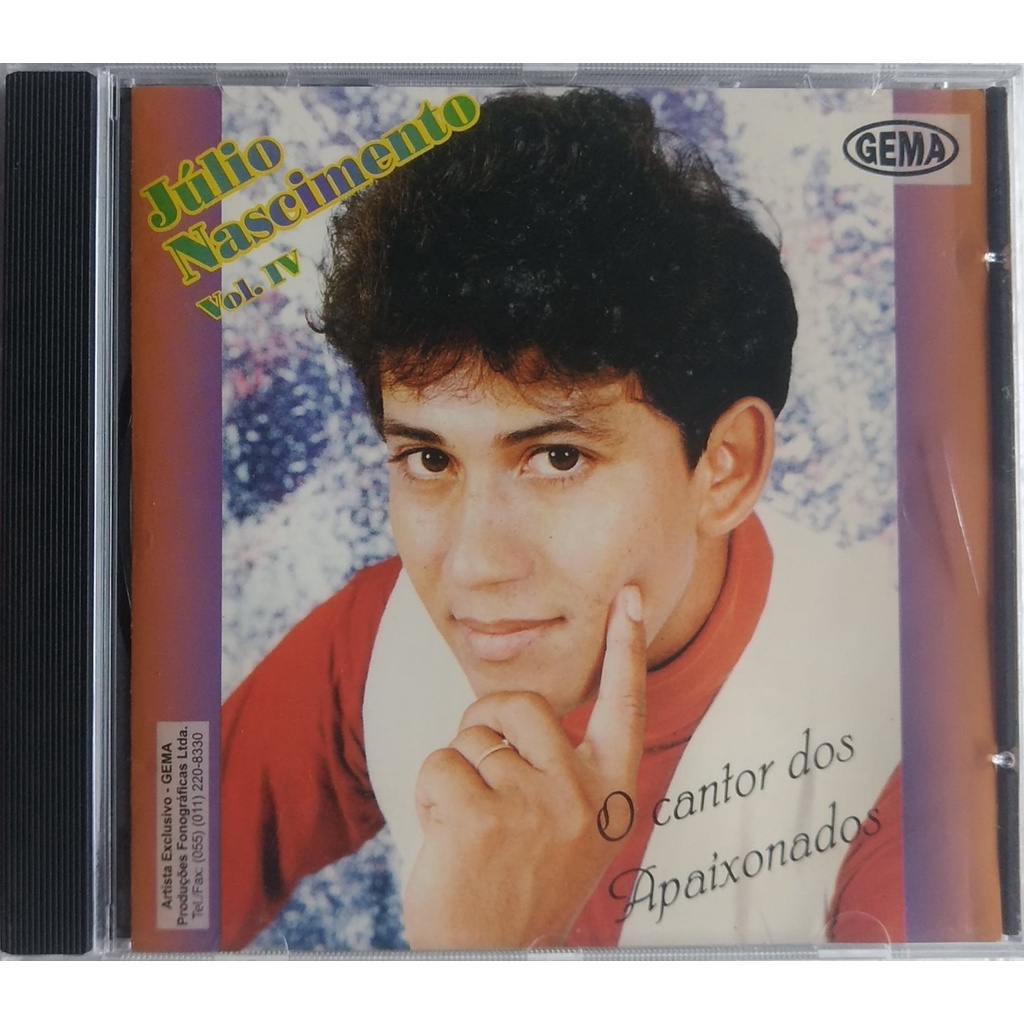 Cd Júlio Nascimento O Cantor Apaixonado Vol.04 ''A Volta Da Dinalva ...