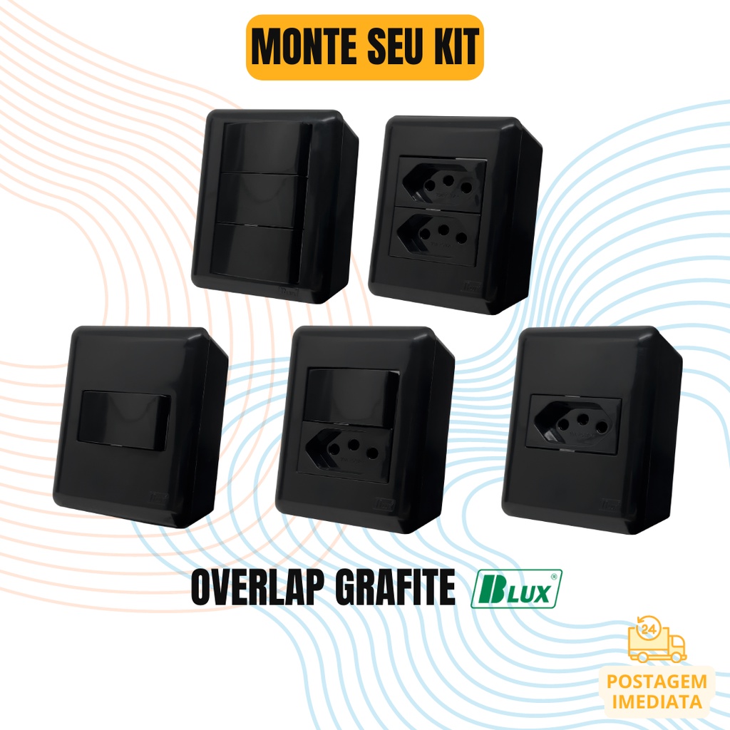 Tomada Sobrepor 10A/20A Interruptor Simples/Paralelo Sistema X Caixa Sobrepor Home Overlap ...