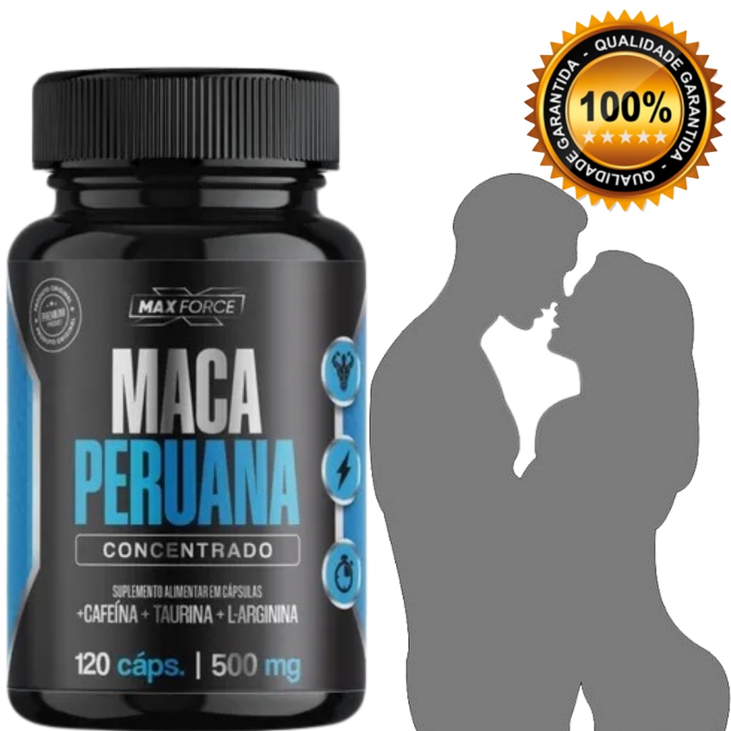 Maca Peruana Original MaxForce Aumenta Libido Testosterona Disposição ...