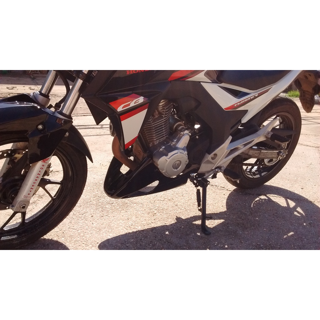 Protetor de tanque e spoiler para CB 250 twister, no preto fosco ...