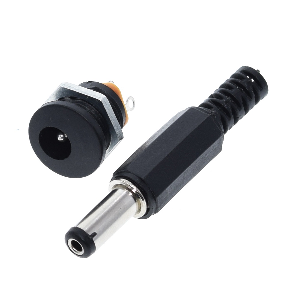 Conector Modelo Jack P4 Macho e Fêmea - Plug De Energia P/ Fonte De ...