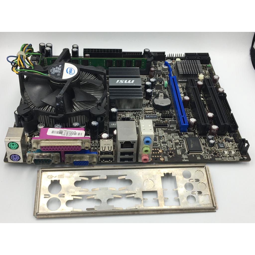 Kit Placa Mãe MSI 775 Ddr3 + Core 2 Quad 8400 + Cooler + 4 Gb Ddr3 ...