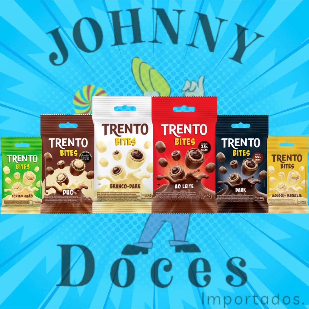 Trento Bites Chocolate 40g Caixa com 10 unidades | Shopee Brasil