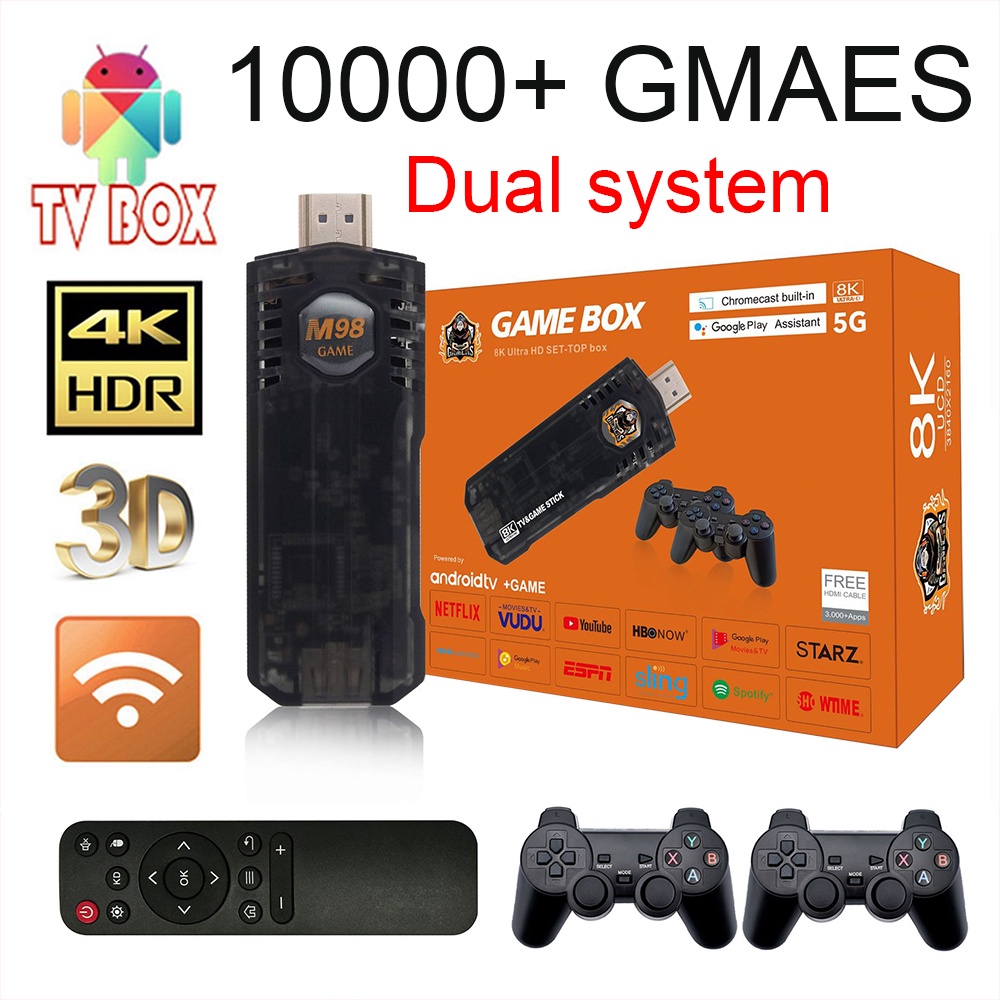 Novo Game Stick 4K X8 2023 10000 Games Retro Video Consoles Com 2 ...