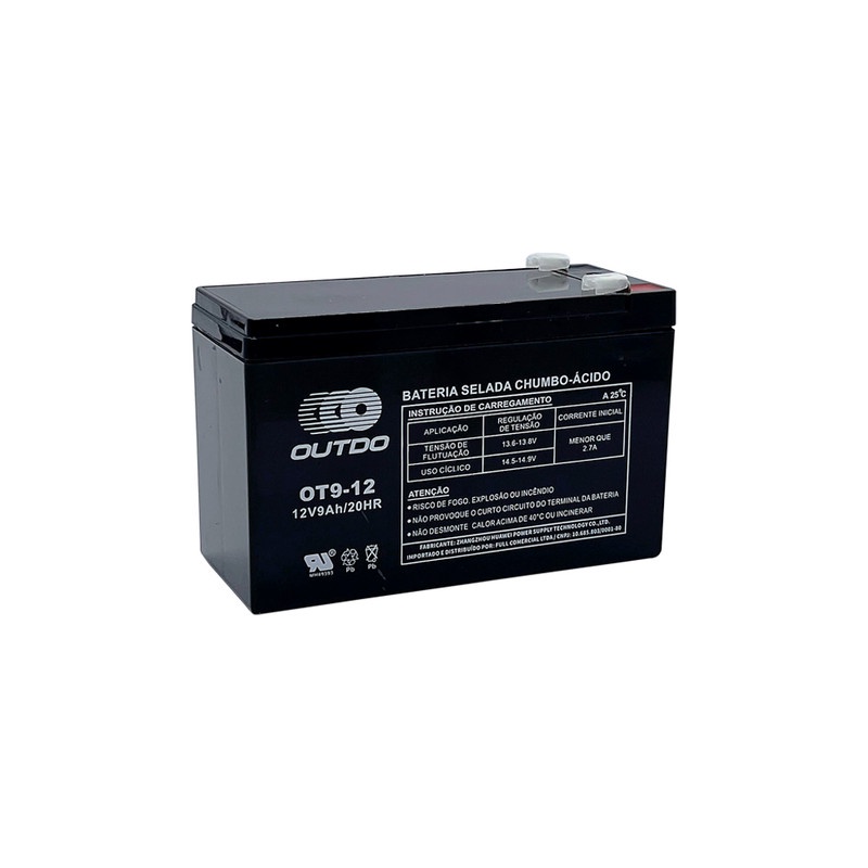 Bateria para Nobreak 9Ah Selada 12v 9ah 12 volts 9 Amperes OUTDO ...