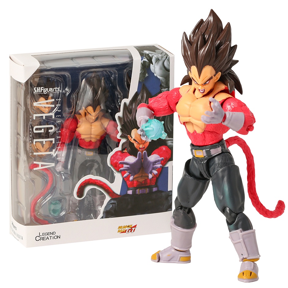 Articulado 16cm Dragon Ball Shf Goku Vegeta Super Saiyan 4 Ssj4 Pvc
