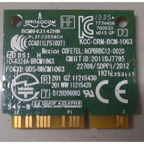 PLACA DE REDE WIFI - BROADCOM BCM 943142HM.(FOTOS DO PRODUTO REAL ...