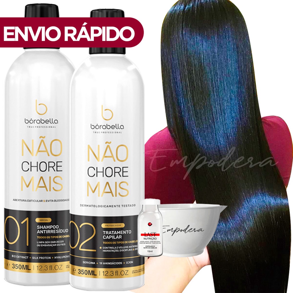 Escova Progressiva Não Chore Mais Orgânica Sem Formol 350ml - Máscara ...