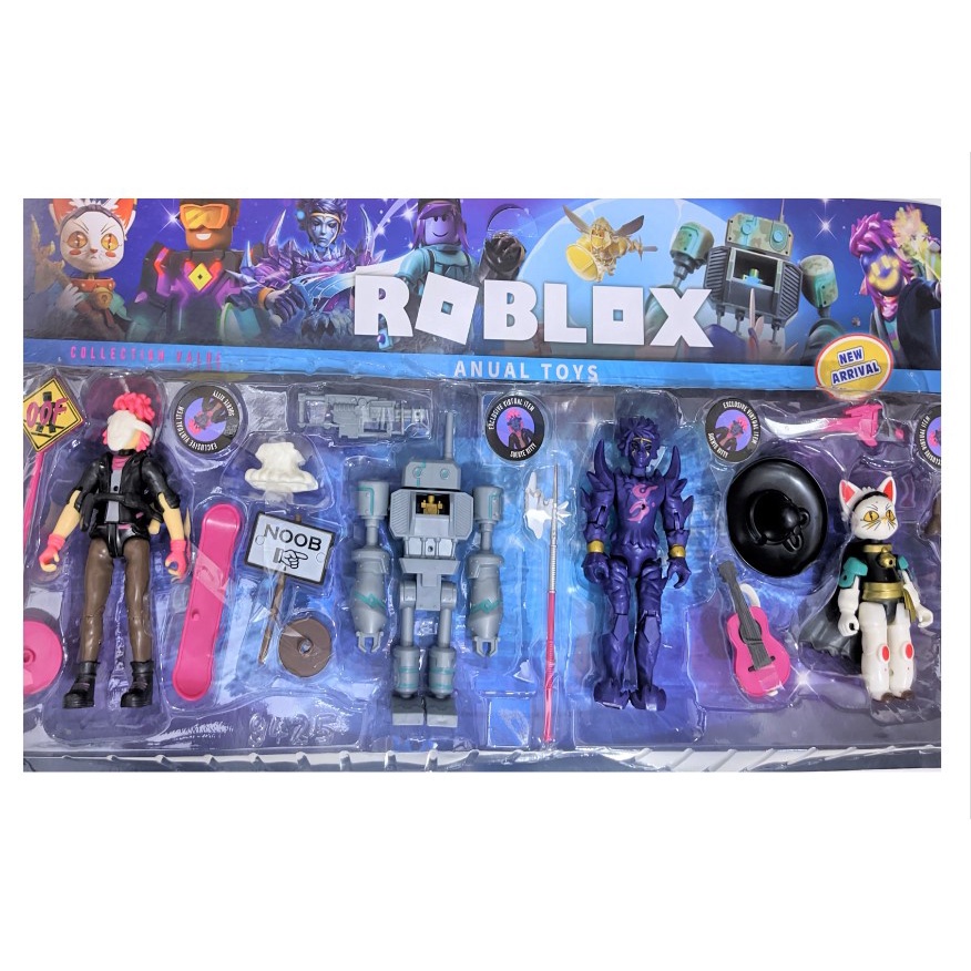 Robox, Kit Cartelado 4 Bonecos Roblox Animations Collection Articulado ...
