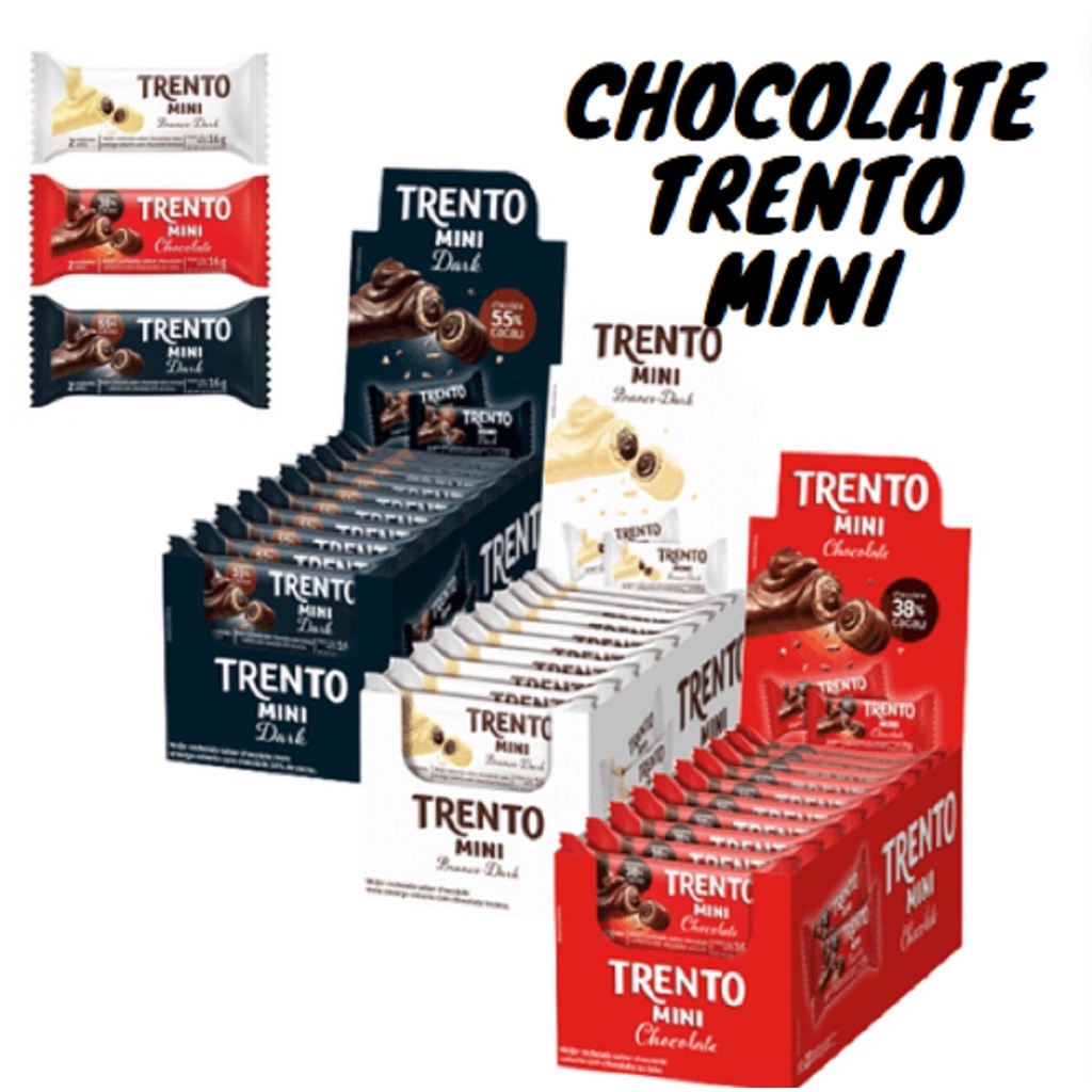 Chocolate Trento Mini - Caixa c/ 16 unidades de 16g - Escolha o Sabor ... Chocolate Trento Mini - Caixa c/ 16 unidades de 16g - Escolha o Sabor ...