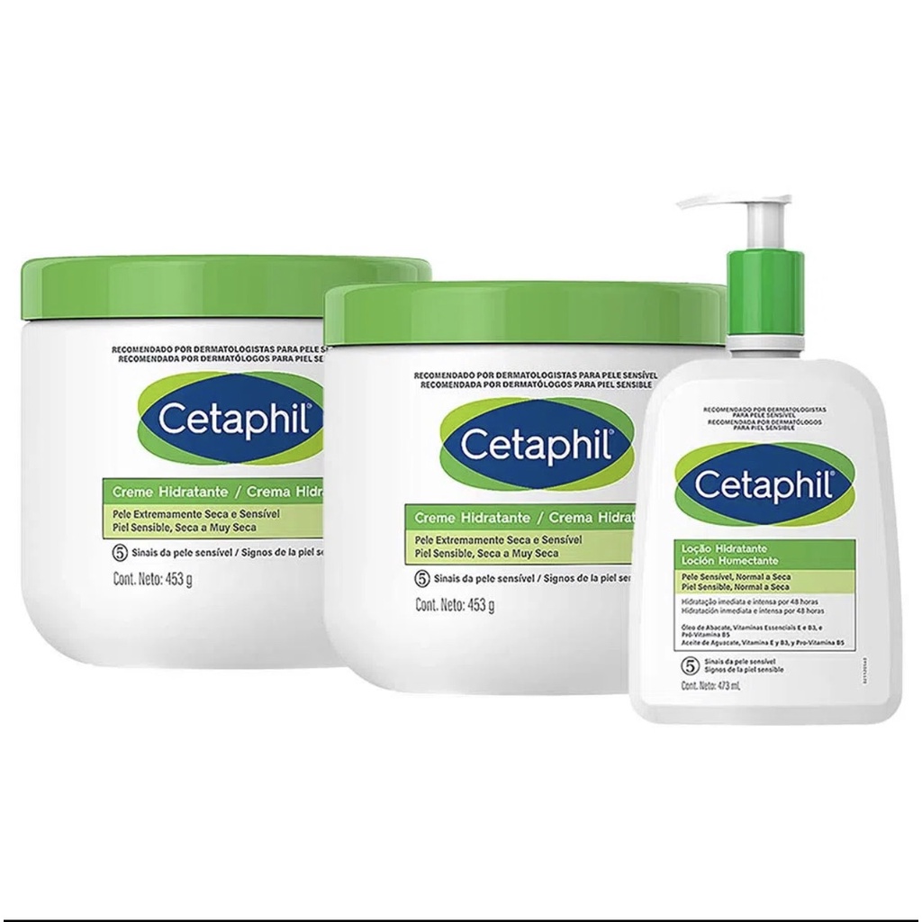 Kit Cetaphil 2x Creme Hidrantante + Loção Hidratante | Shopee Brasil