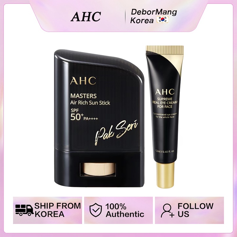 AHC Master Air Rich Sun Stick Fps 50 + PA + 14g + Supremo Creme Para Os Olhos Real 12ml Conjunto ...