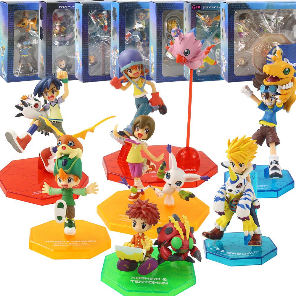 CAOF Bonecos Digimon Adventure Action Figure - Tai Agumon Matt Gabumon ...