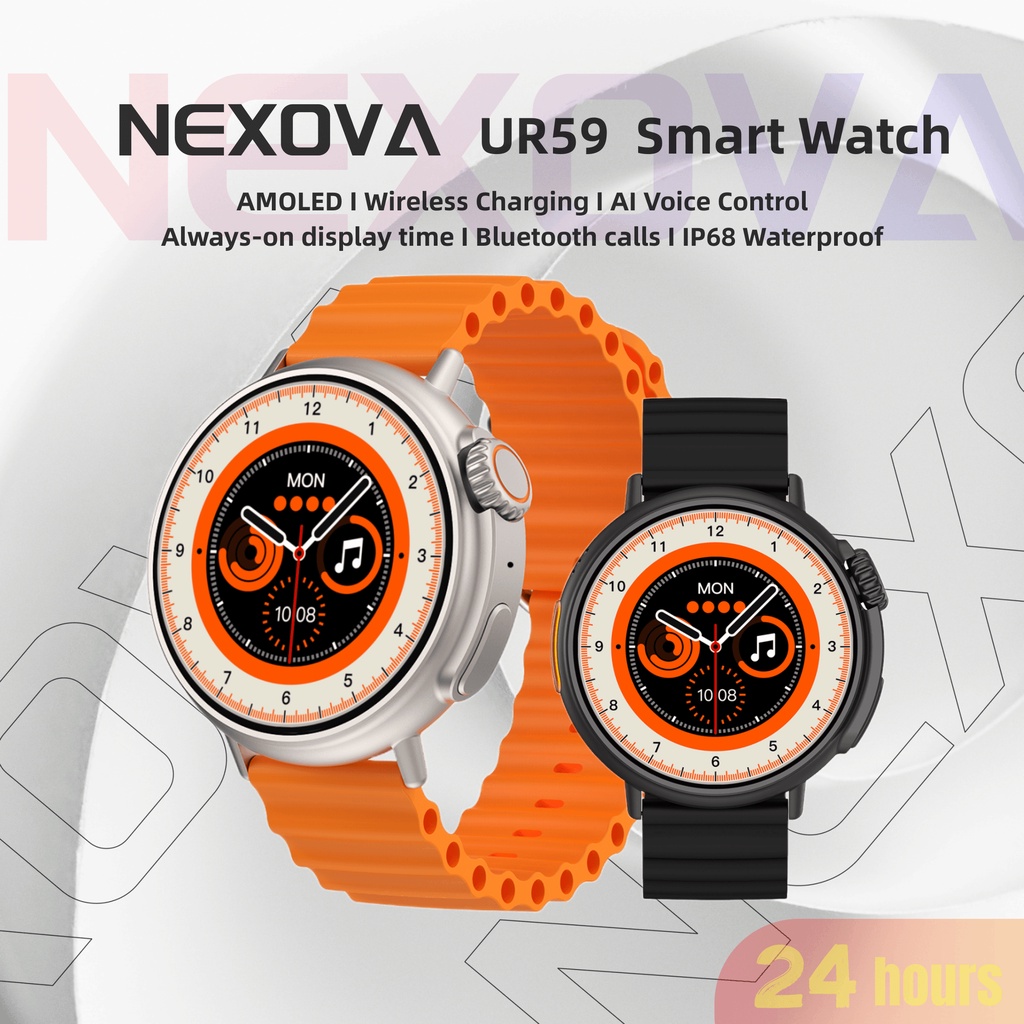 NEXOVA Smart Watch AMOLED 1.6 polegadas Relógio Inteligente AI Controlo ...