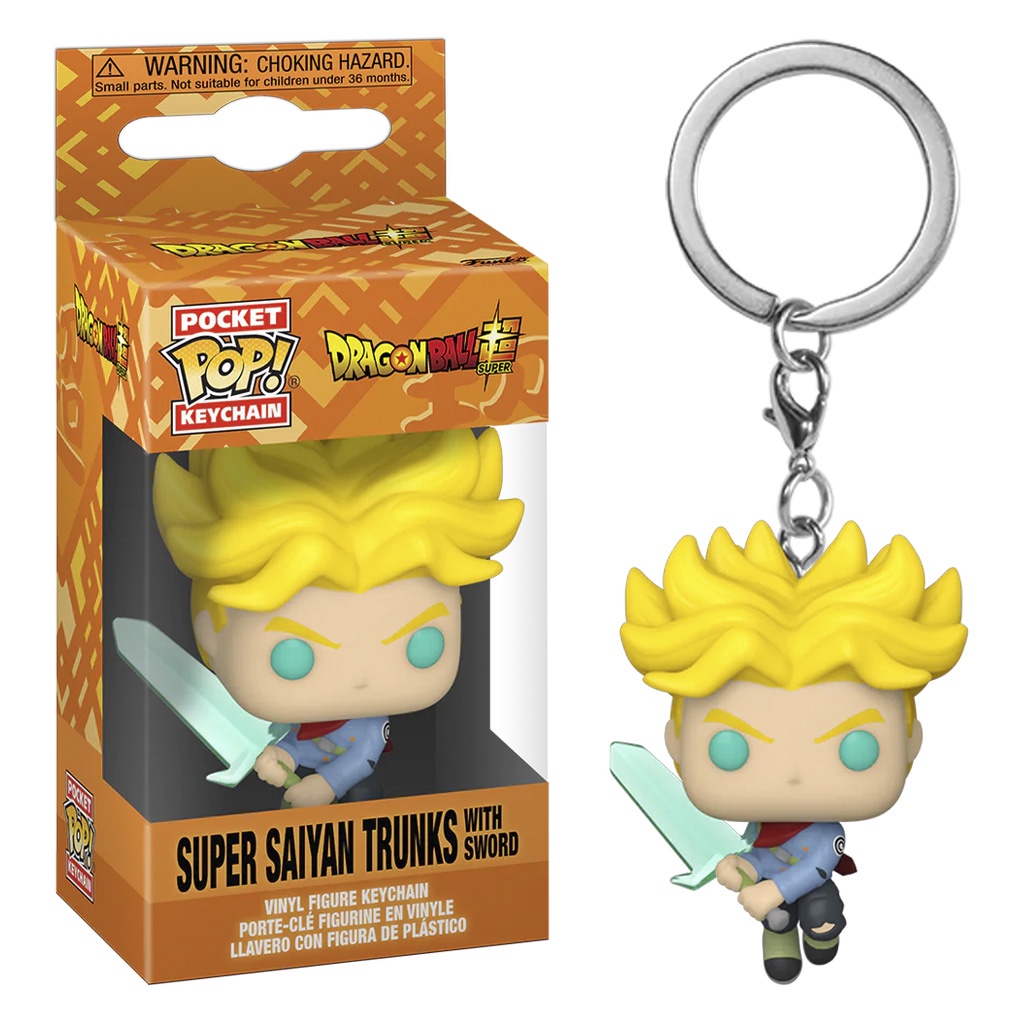 CHAVEIRO FUNKO POP KEYCHAIN DRAGONBALL SUPER - TRUNKS SUPER SAIYAN WITH ...