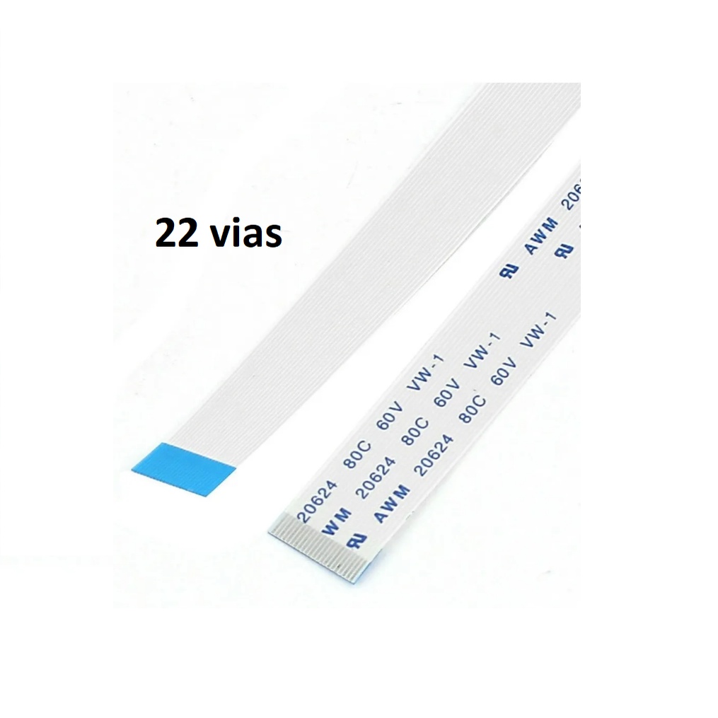 Cabos flat 22 vias 30cm normal e invertido | Shopee Brasil