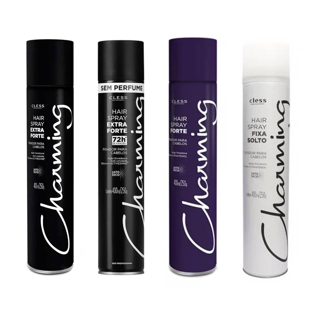 Hair Spray Fixador Charming Extra Forte 400 ML EXTRA FORTE / SEM ...