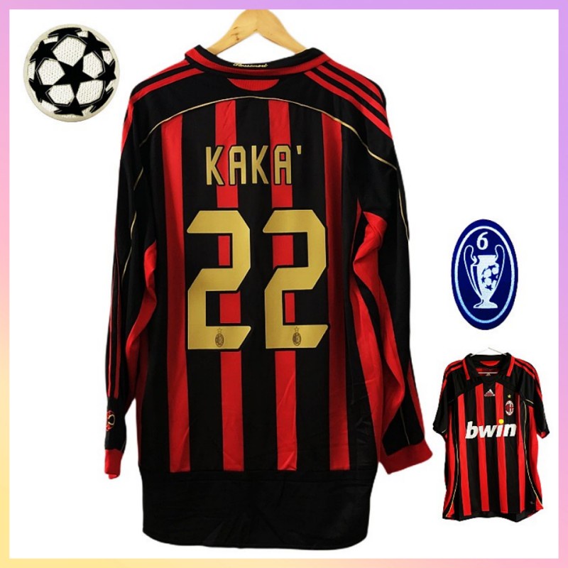 Retrô AC Milan 06/07 Clássico Retro Champions League Final Jersey Casa ...