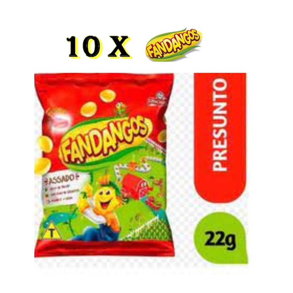 10 MINI BISCOITOS SALGADINHOS ELMA CHIPS FANDANGOS 22G | Shopee Brasil