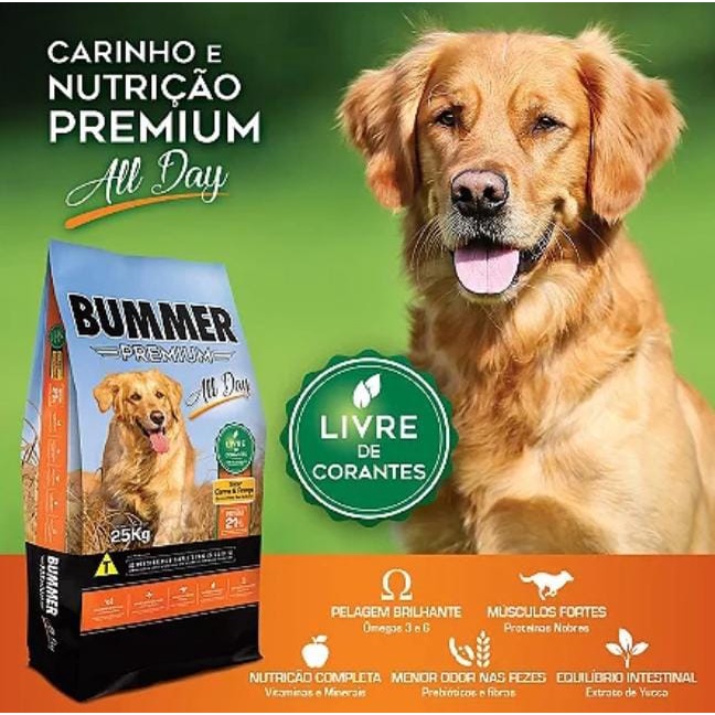 Bummer All Day Adulto carne e frango 15 KG | Shopee Brasil