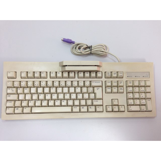 Teclado Antigo Ps2 Mini Din Retro Pc Computador Com Leitor | Shopee Brasil