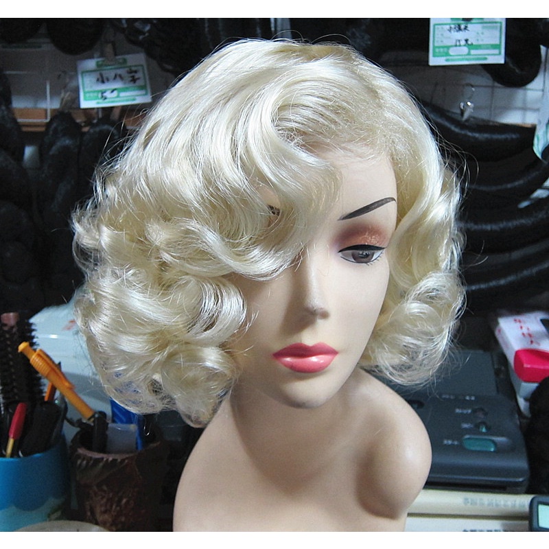 Marilyn Monroe Peruca Loira Europeia Americana Estilo Feminino Cabelo ...