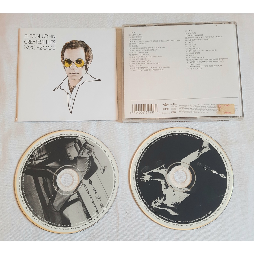 Cd Elton John Greatest Hits 1970 2002 Duplo Shopee Brasil