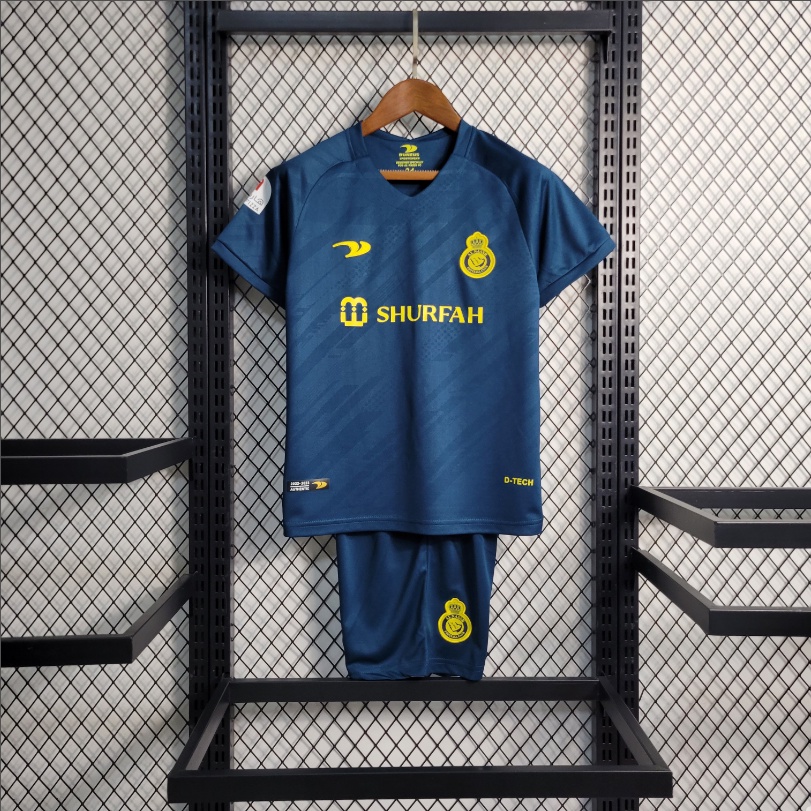 2022 23 Camisa De Futebol Kit Infantil Ronaldo 7 Da Equipe Azul Al