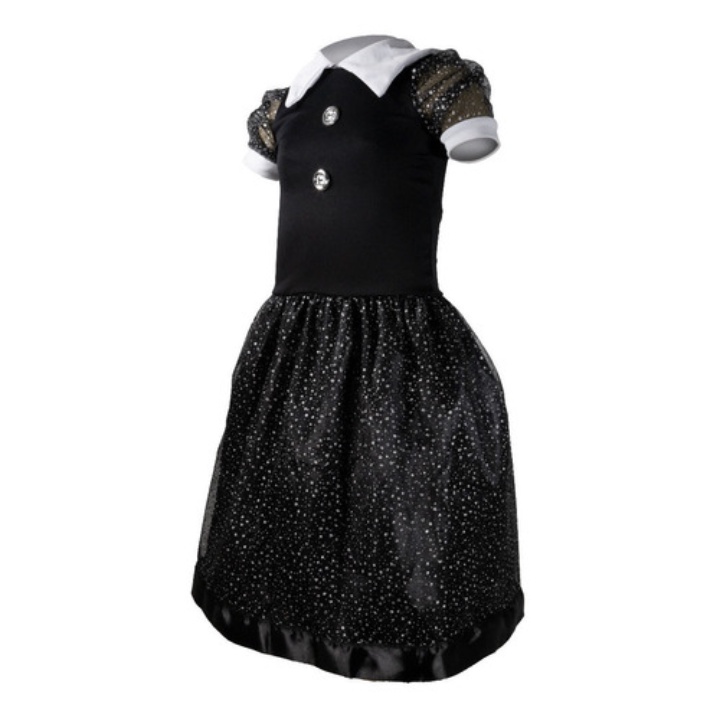 Fantasia Roupa Vestido Infantil Luxo Wandinha Vandinha | Shopee Brasil