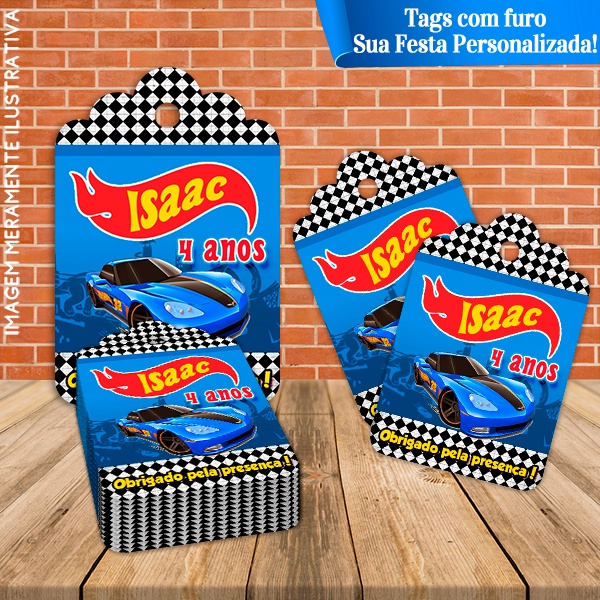 Tags Personalizadas de agradecimento Hot Wheels | Shopee Brasil